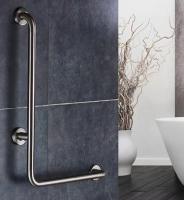 China Wall Mount L Shape Stainless Steel Grab Bar Multifunctional For Balcony Corridor for sale
