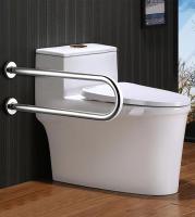 China 304 Stainless Steel U Shaped Grab Bars , Anti Slip Bathroom Safety Rails for sale