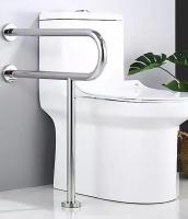 China Rust Proof U Shaped Floor Mounted Grab Bars With Polished Chrome Brushed Nickel for sale
