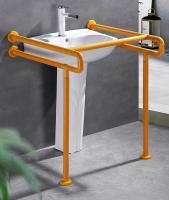 China Barrier Free Washroom Stainless Steel Grab Bar Double U Shape Multifunctional for sale