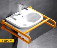 China Barrier Free Washroom Stainless Steel Grab Bar Double U Shape Multifunctional for sale