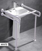 China Barrier Free Washroom Stainless Steel Grab Bar Double U Shape Multifunctional for sale