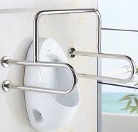 China SUS304 Barrier Free Stainless Steel Bathroom Handrail For Disabled Elderly for sale