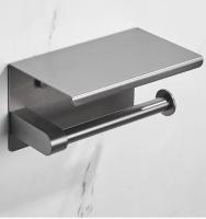 China Stainless Steel 304 Toilet Tissue Dispensers , Toilet Paper Holder With Shelf OEM for sale