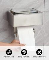 China Polished Chrome Metal Stainless Steel Toilet Roll Dispenser For Bathroom Washroom Hotels for sale