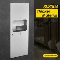 China 2 In 1 Recessed Paper Towel Dispenser , Stainless Steel 304 Commercial Toilet Roll Holder for sale