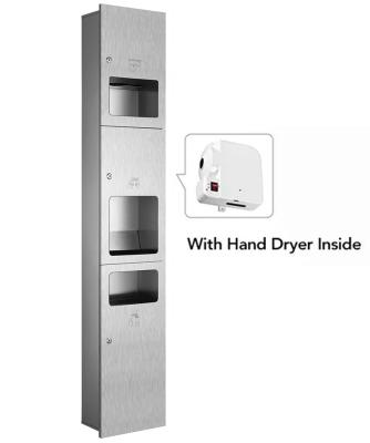 China 3 In 1 Stainless Steel Toilet Paper Dispenser Multifold Recessed Mounting for sale
