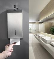 China Commercial Stainless Steel Toilet Paper Dispenser Brushed Nickel Polished Chrome Finish for sale