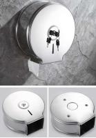 China 9 Inch Stainless Steel Toilet Paper Dispenser Wall Mounted Round Shape for sale