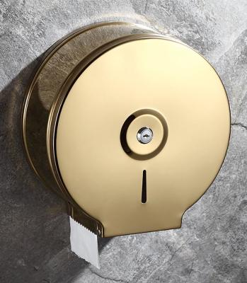 China 9 Inch Stainless Steel Toilet Paper Dispenser Wall Mounted Round Shape for sale