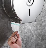 China 9 Inch Stainless Steel Toilet Paper Dispenser Wall Mounted Round Shape for sale