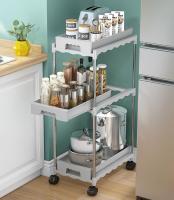 China 5 Tiers Freestanding Kitchen Rack , Kitchen Storage Cart For Vegetable ODM for sale