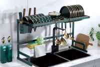 China Green Gold Over The Sink Drying Rack Stainless Steel Material 850mm Width for sale