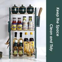 China 3 Tier Countertop Kitchen Rack Stainless Steel Green Gold 1.8 Litres Volume for sale