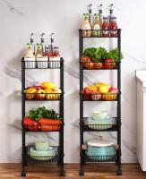 China Stainless Steel Freestanding Kitchen Rack Multi Layer Removable For Vegetable Fruit for sale