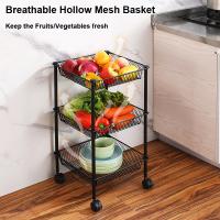 China Stainless Steel Freestanding Kitchen Rack Multi Layer Removable For Vegetable Fruit for sale