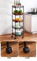 China Stainless Steel Freestanding Kitchen Rack Multi Layer Removable For Vegetable Fruit for sale