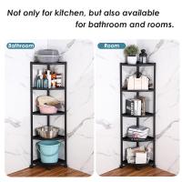 China 4 Layers Freestanding Kitchen Rack Stainless Steel Waterproof Easy Assembly for sale