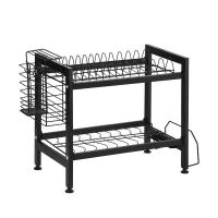 China 2 Layers Countertop Kitchen Rack Stainless Steel OEM 39cm Height For Tableware Drying for sale