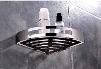 China SUS304 Wall Mounted Bathroom Shelf , Mirror Polishing Stainless Steel Shampoo Holder for sale