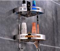 China SUS304 Wall Mounted Bathroom Shelf , Mirror Polishing Stainless Steel Shampoo Holder for sale