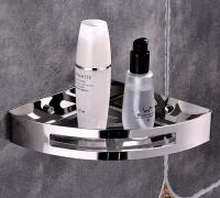 China SUS304 Wall Mounted Bathroom Shelf , Mirror Polishing Stainless Steel Shampoo Holder for sale