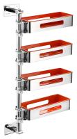 China Multilayer Rotating Wall Mounted Kitchen Shelf SUS304 Stainless Steel Material for sale