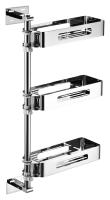 China 4 Tiers Adjustable Wall Mounted Kitchen Shelf With Mirror Polishing Finish for sale