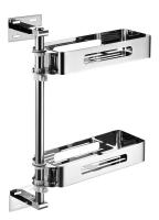 China 4 Tiers Adjustable Wall Mounted Kitchen Shelf With Mirror Polishing Finish for sale