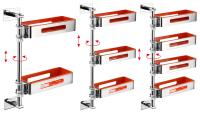 China Multilayer Rotating Wall Mounted Kitchen Shelf SUS304 Stainless Steel Material for sale