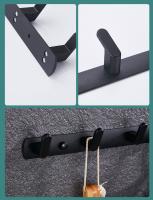 China Matt Black Stainless Steel Robe Hooks Multifunctional For Coat Hat Clothes for sale