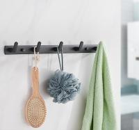 China Matt Black Stainless Steel Robe Hooks Multifunctional For Coat Hat Clothes for sale