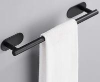 China SUS304 Wall Mounted Bathroom Rack Set 6 PCS Matte Black color for sale