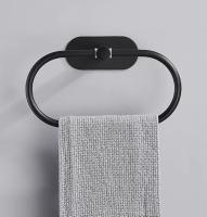 China SUS304 Wall Mounted Bathroom Rack Set 6 PCS Matte Black color for sale