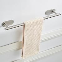China Brushed Nickel Wall Mounted Bathroom Shelf Set Self Adhesive Type ODM for sale