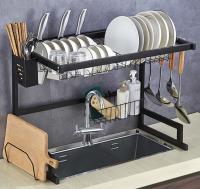 China 2 Tier Dish Dryer Rack Over Sink , 650mm Width Over The Sink Dish Rack 25 Inch ODM for sale