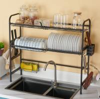 China 80cm Height Dishes Rack Over Sink , ODM Double Sink Drying Rack 75cm Width for sale