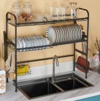 China Height 80cm Stainless Steel Over The Sink Drying Rack OEM For Storing Kitchenware for sale