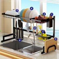 China 2 Tier Height 52cm Drying Rack , Dish Rack Over Sink For Dish Bowl Chopsticks for sale