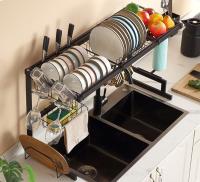 China Width 850mm Kitchen Dish Rack Over Sink , Chopsticks Dish Drying Rack 515mm Height for sale