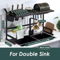 China 850mm Width Stainless Steel Over The Sink Dish Rack OEM 520mm Height for sale