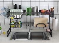 China 20inch height adjustable over sink dish rack , drying rack dishes over sink 12inch width for sale