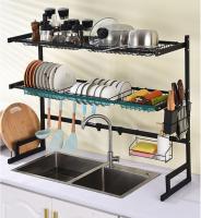 China 2 Tiers Kitchen Adjustable Over Sink Dish Rack 1050x315x775mm Specification for sale