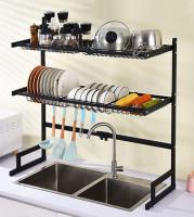 China 2 Tiers Kitchen Adjustable Over Sink Dish Rack 1050x315x775mm Specification for sale