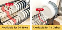 China Matt Black Adjustable Over Sink Dish Rack Stainless Steel Material 600x280x560mm Size for sale