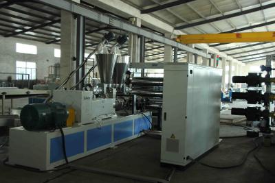 China Conical Twin Screw PVC Sheet Extrusion Line Compact Structure Economic Energy Consumption for sale