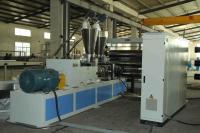 China High Tension Fireproof Conical Twin Screw Extruder PVC Sheet Production Line 0.5 - 2mm Sheet Thickness for sale