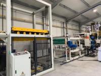 China Thermoforming PP PS Plastic Sheet Manufacturing Machine For Food Packaging for sale