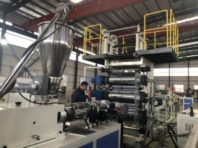 China 0.5-2mm Rigid PVC Sheet Extrusion Line Customized Product Width With Protective Film for sale
