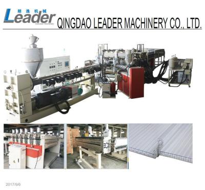 China PC Polycarabonte Hollow Board U Shaped Panel Sheets Production Line for sale